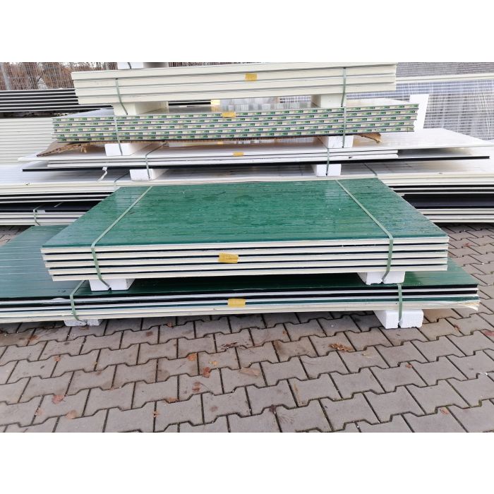 Sandwichplatten 40 mm Wand RAL 6005 Sonderposten Paket 520