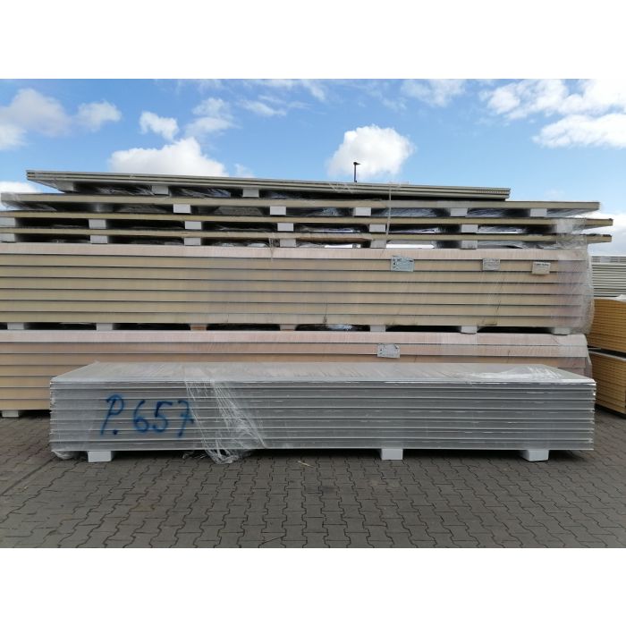 Sandwichplatten 100 mm Wand RAL 9006 Sonderposten Paket 657B